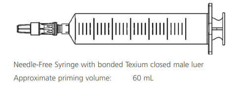 N: SYRINGE 50ML NEEDLE FREE MALE LUER CLOSED W/BONDED TEXIUM - 334396