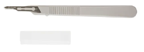 N: SCALPEL MEDI-CUT #15 STERILE DISPOSABLE W/GUARD STAINLESS - 750088