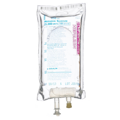 N: HEPARIN SODIUM 25000UNITS 250ML INJECTION BAG 5%DEXTROSE - 409474