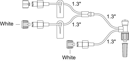 N: SET EXTENSION MICRO BORE MINI TRIFUSE 3-TO-1 3 FEMALE 1 MALE - 141979